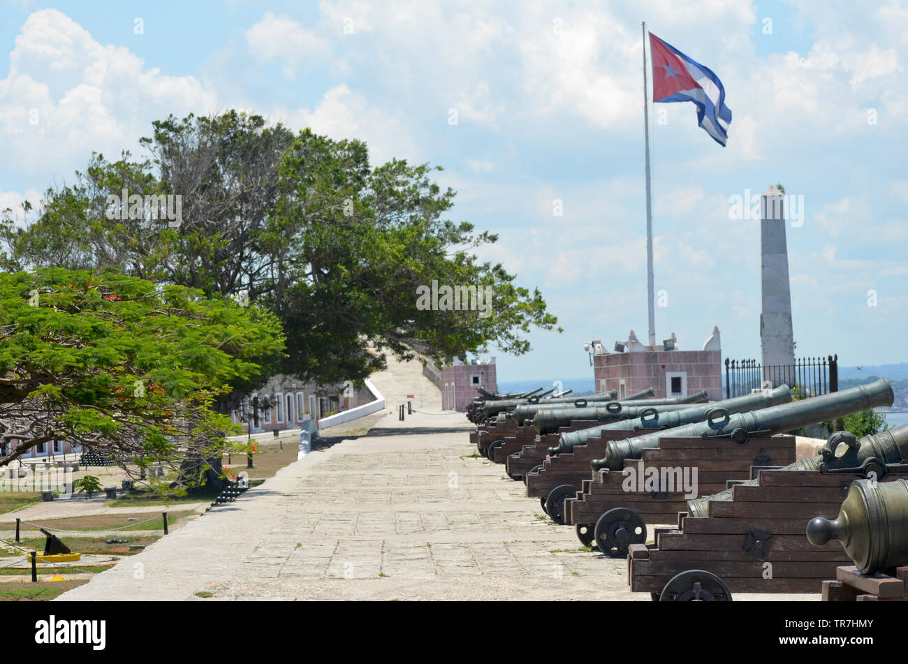 Morro Fortress in Havana Bay, an example of Spanish colonial defensive ...