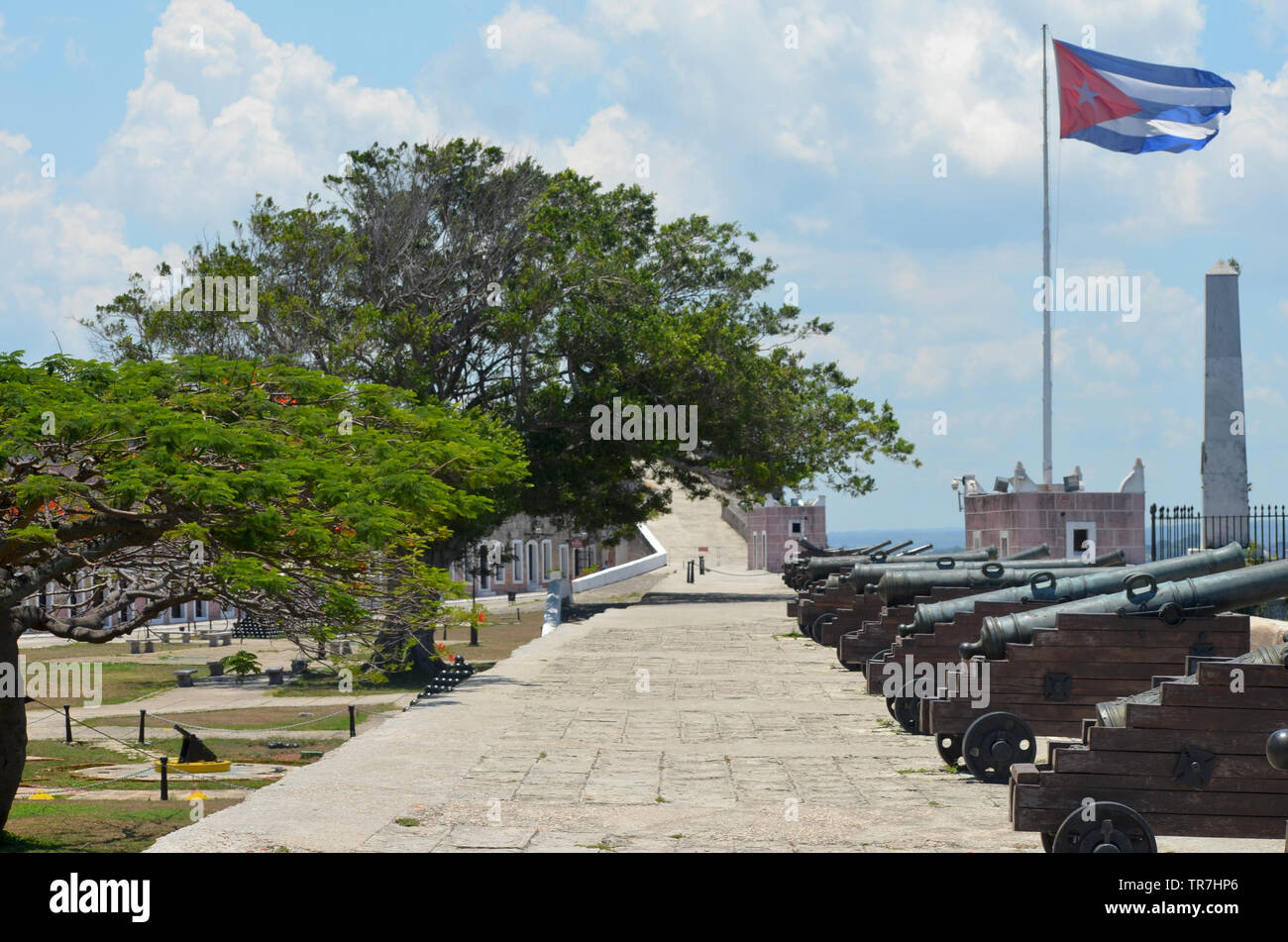 Morro Fortress in Havana Bay, an example of Spanish colonial defensive ...
