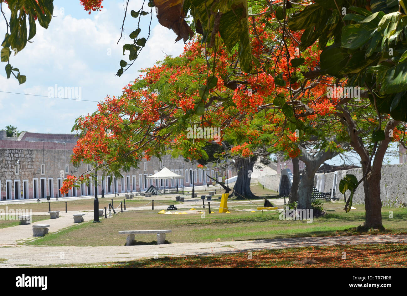Morro Fortress in Havana Bay, an example of Spanish colonial defensive ...