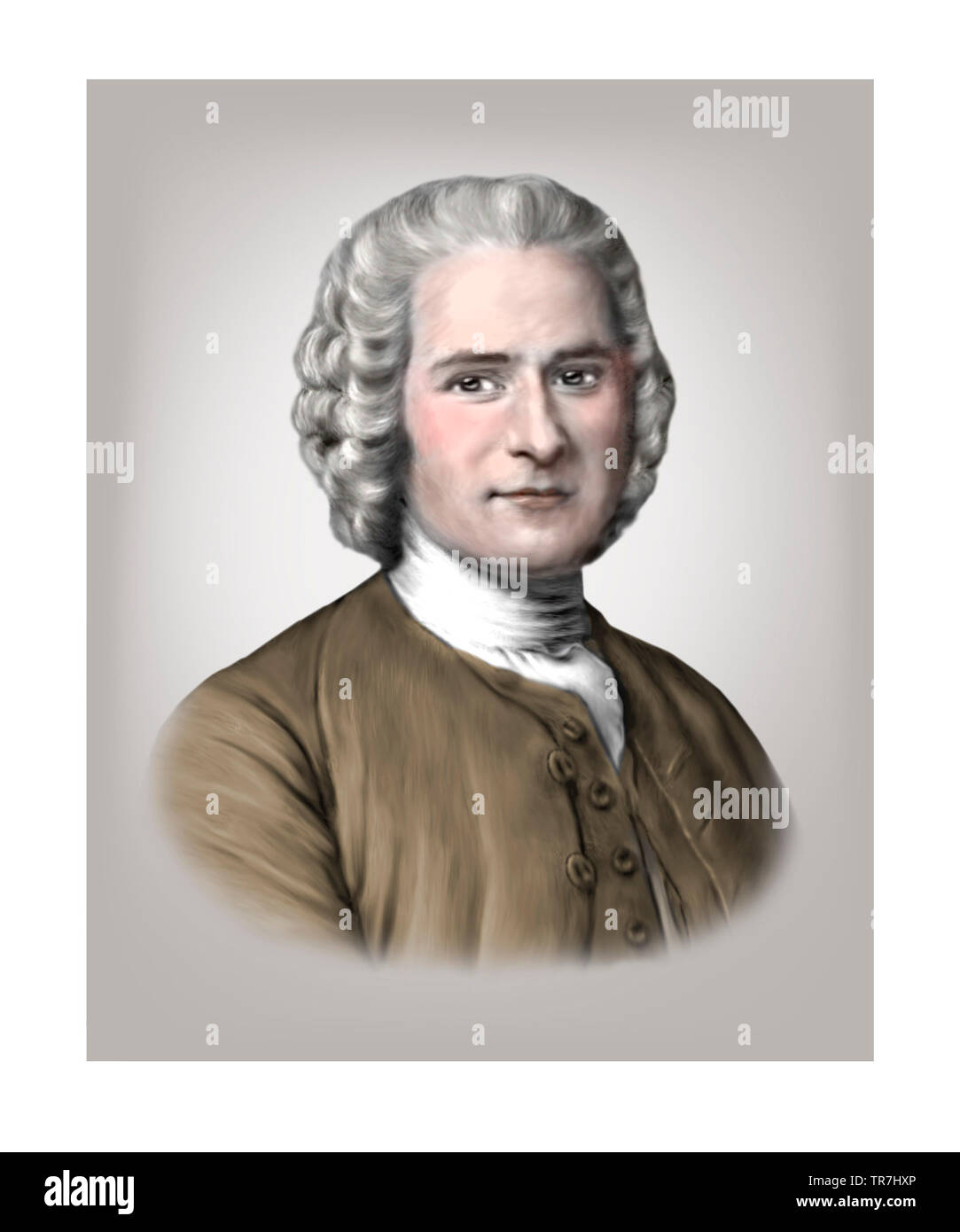 Jean Jacques Rousseau 1712-1778 Swiss Philosopher Stock Photo - Alamy