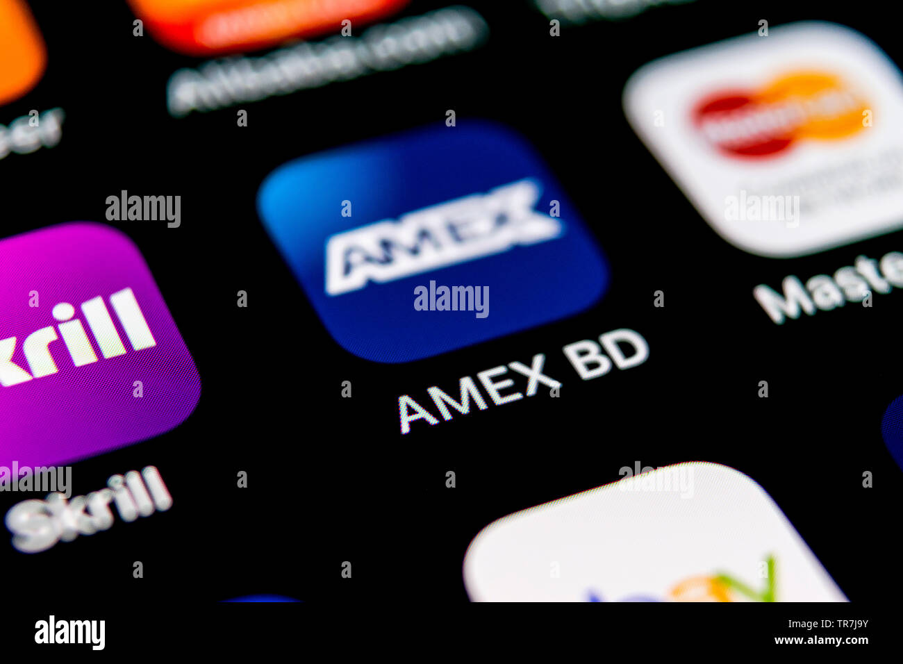 American express logo app icon hi-res stock photography and images - Alamy