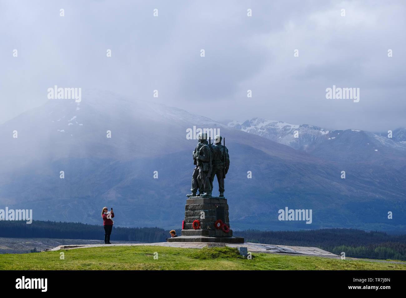 The Commando Memorial at Lochaber in the Scottish Highlands. dedicated ...