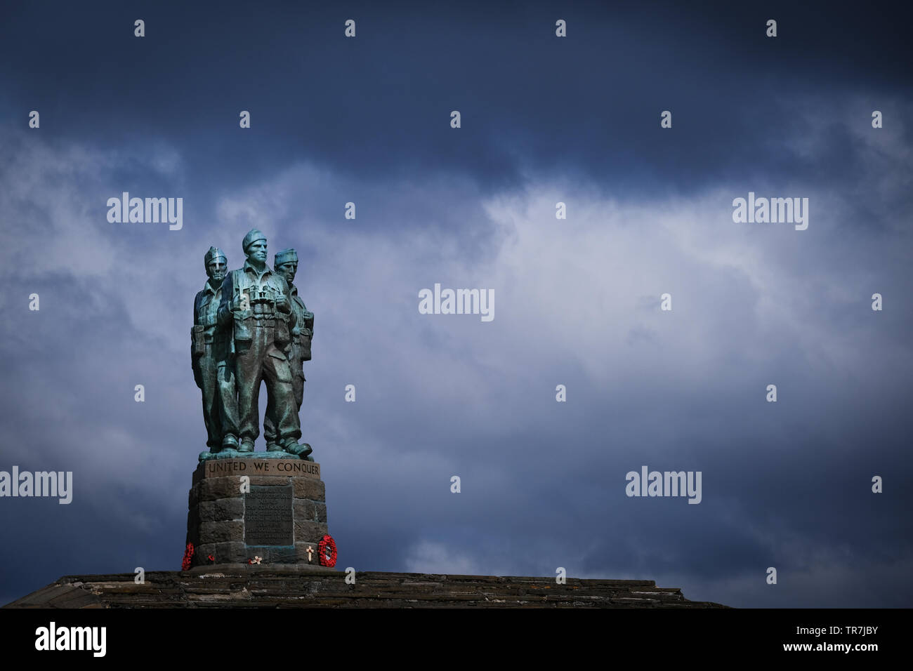 The Commando Memorial at Lochaber in the Scottish Highlands. dedicated ...