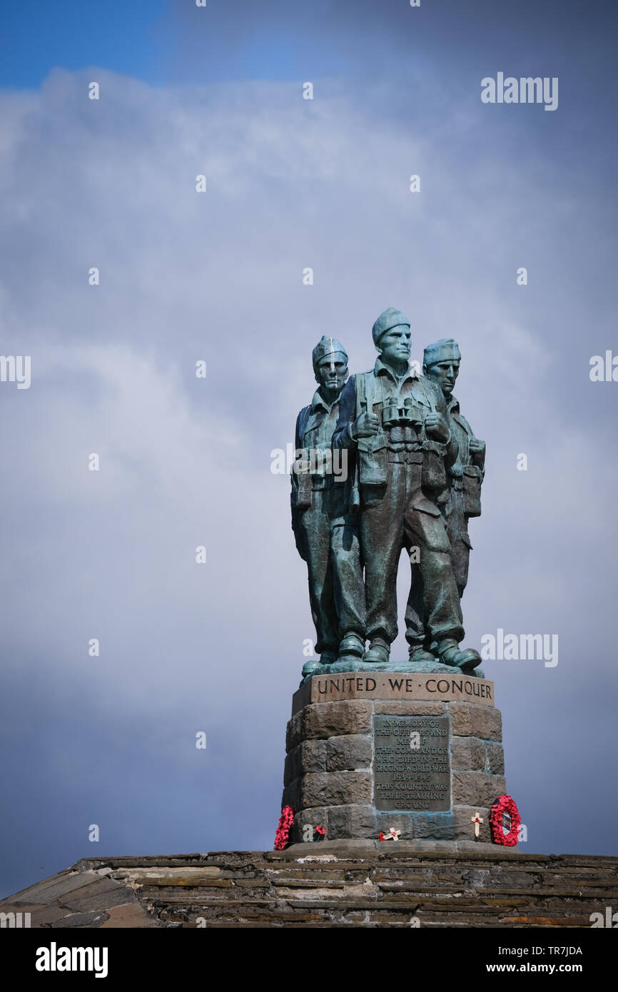 The Commando Memorial at Lochaber in the Scottish Highlands. dedicated ...