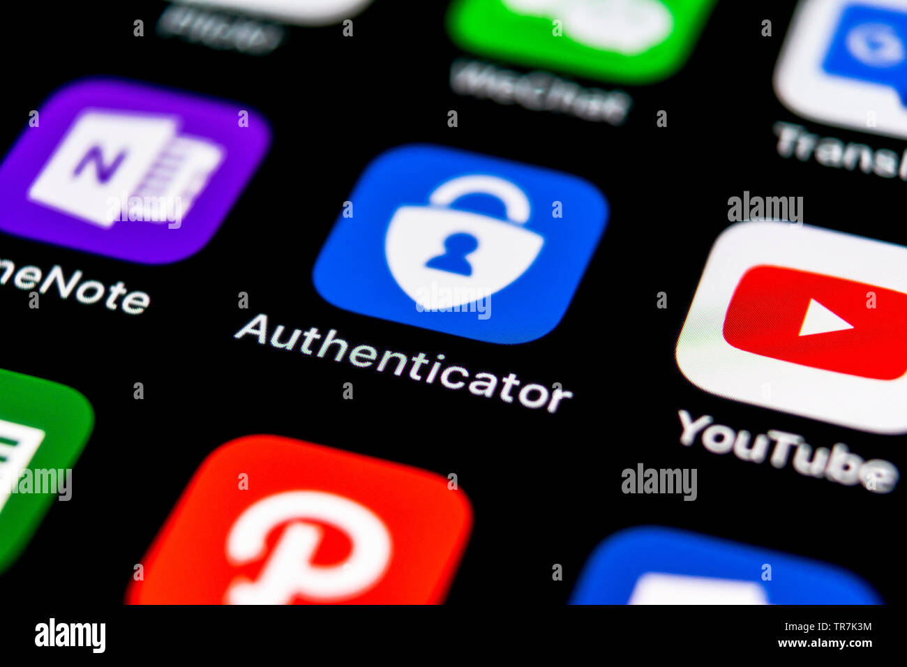 Sankt-Petersburg, Russia, September 30, 2018: Microsoft authenticator ...