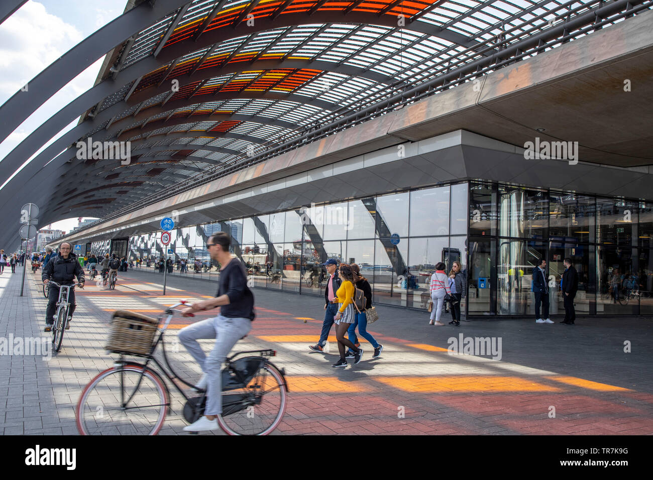 Amsterdam, the Netherlands, bike path, bicycle highway, part of the ...