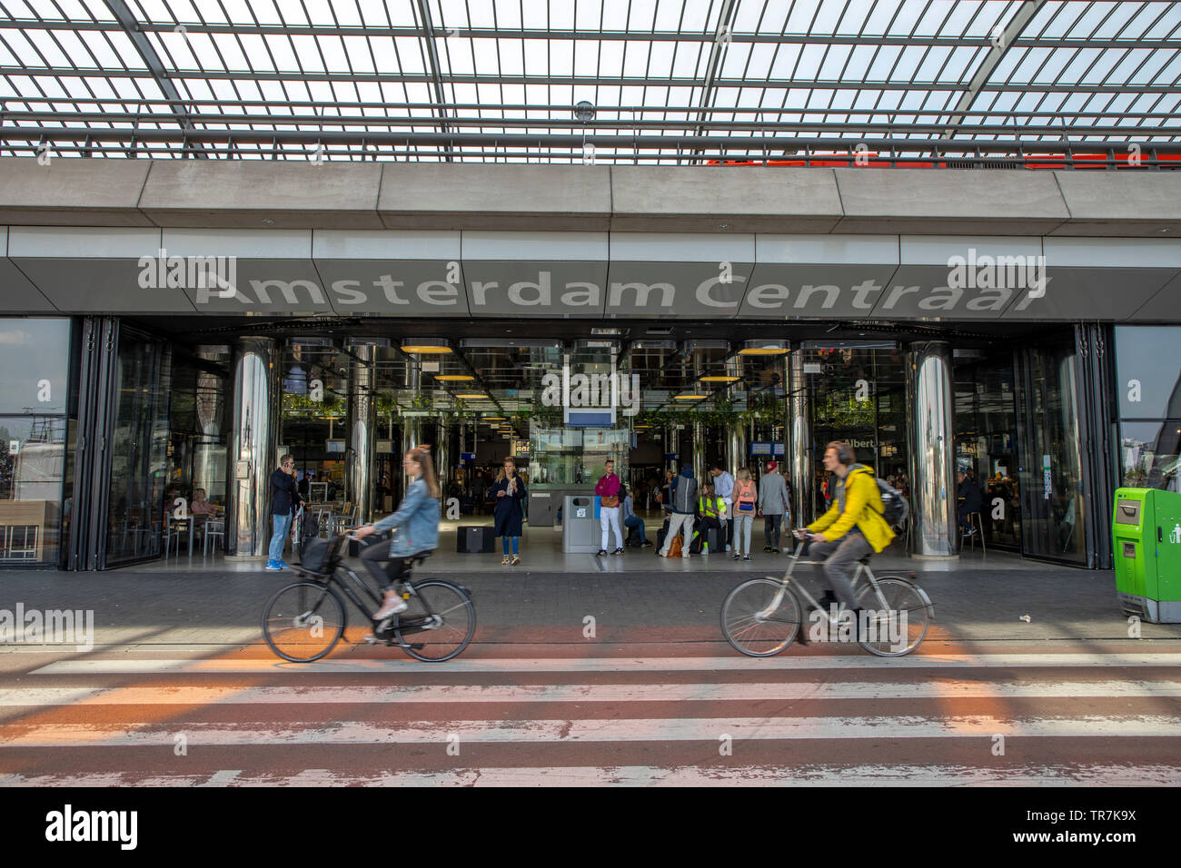 Amsterdam, the Netherlands, bike path, bicycle highway, part of the ...
