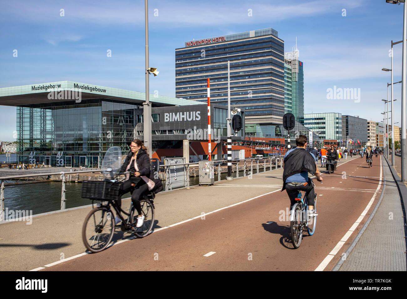 Amsterdam, the Netherlands, bike path, bicycle highway, at the Piet ...