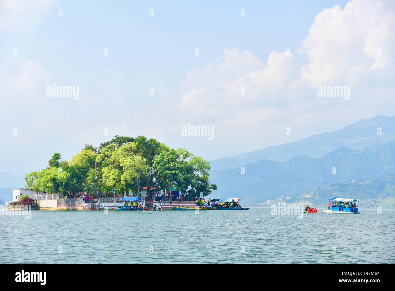 Tal Bahari Temple on a Small Island of Phewa Lake in Pokhara, Nepal ...