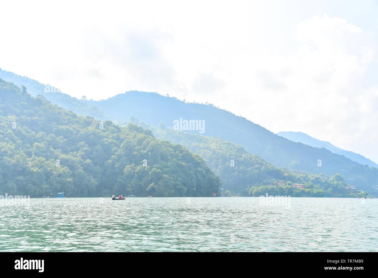 Beautiful Scenery of Phewa Lake in Pokhara, Nepal Stock Photo - Alamy