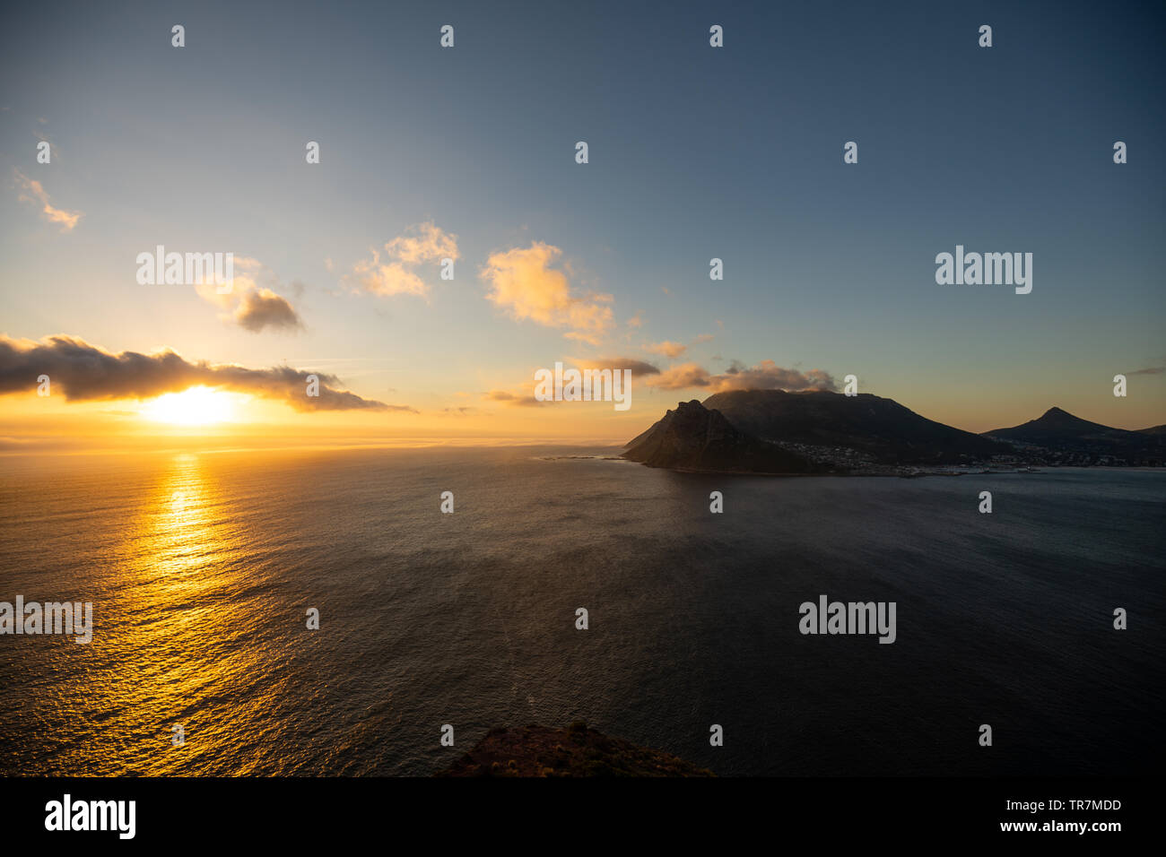 Sunset in Cape Town Stock Photo - Alamy