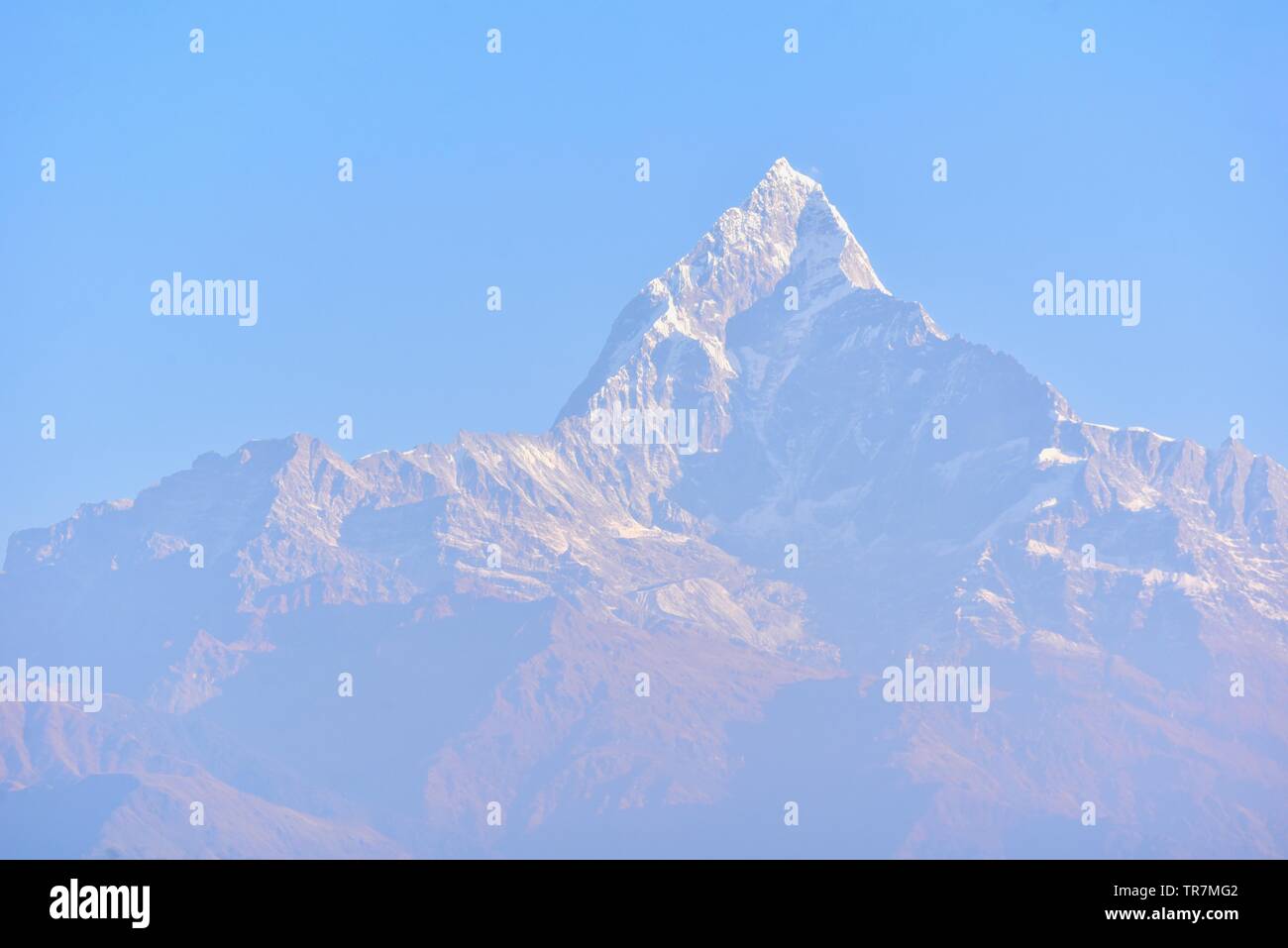 Mt. Machapuchare or Fish Tail Mountain, the Holy Mountain of the ...