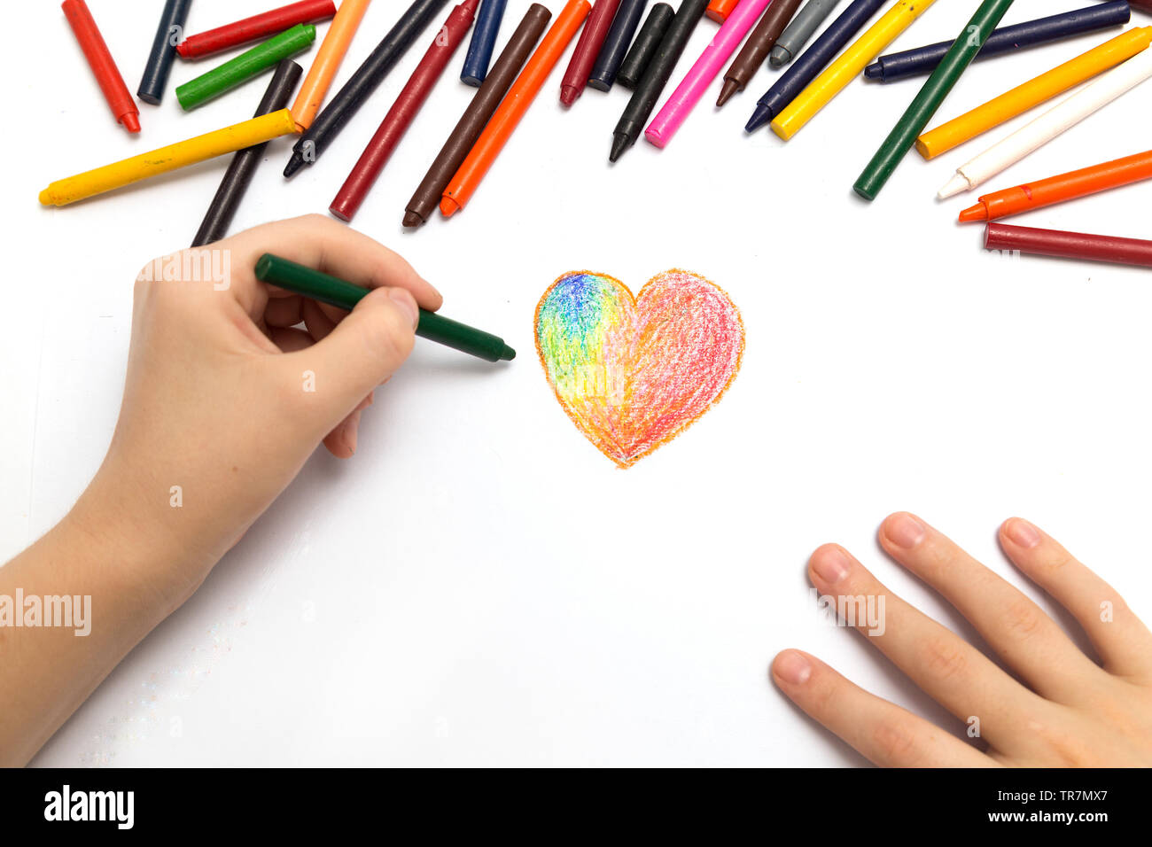 Hand colouring pencil hi-res stock photography and images - Alamy