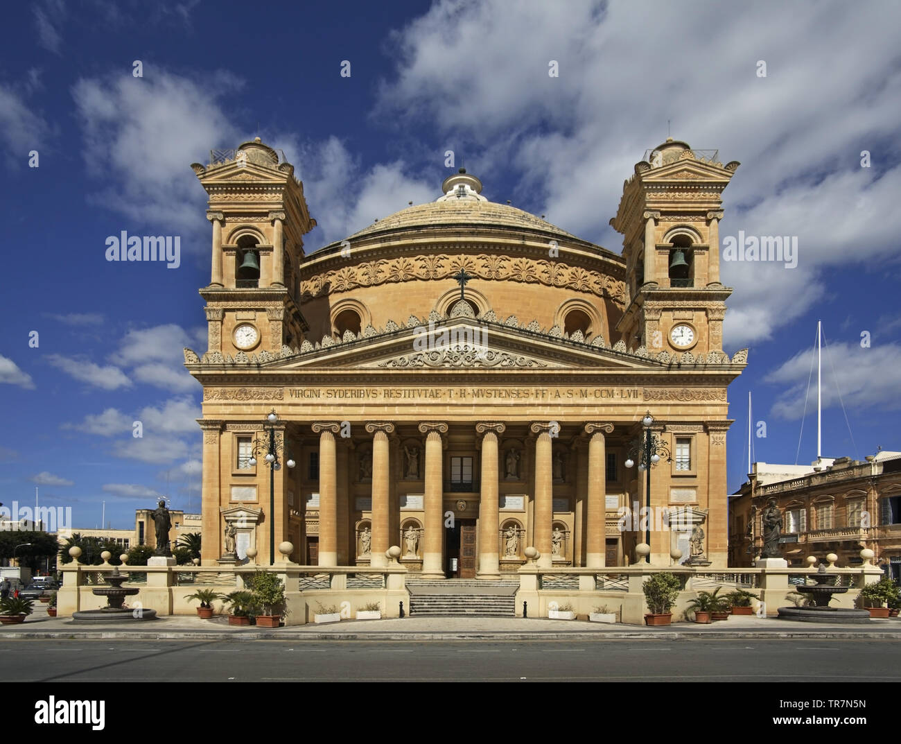 Rotunda of Mosta - church of Assumption of Our Lady. Mosta. Malta Stock ...