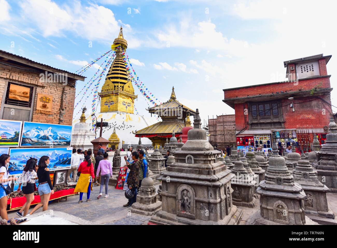 Tibetan stupas stupa architecture hi-res stock photography and images ...