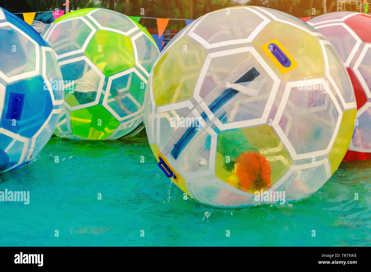 Kid inflatable plastic bubble hi-res stock photography and images - Alamy