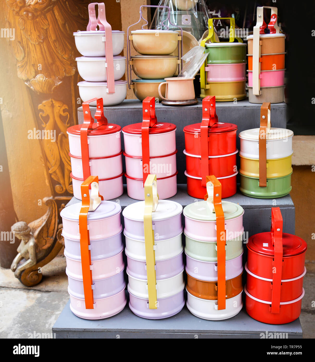 Tiffin box hi-res stock photography and images - Alamy