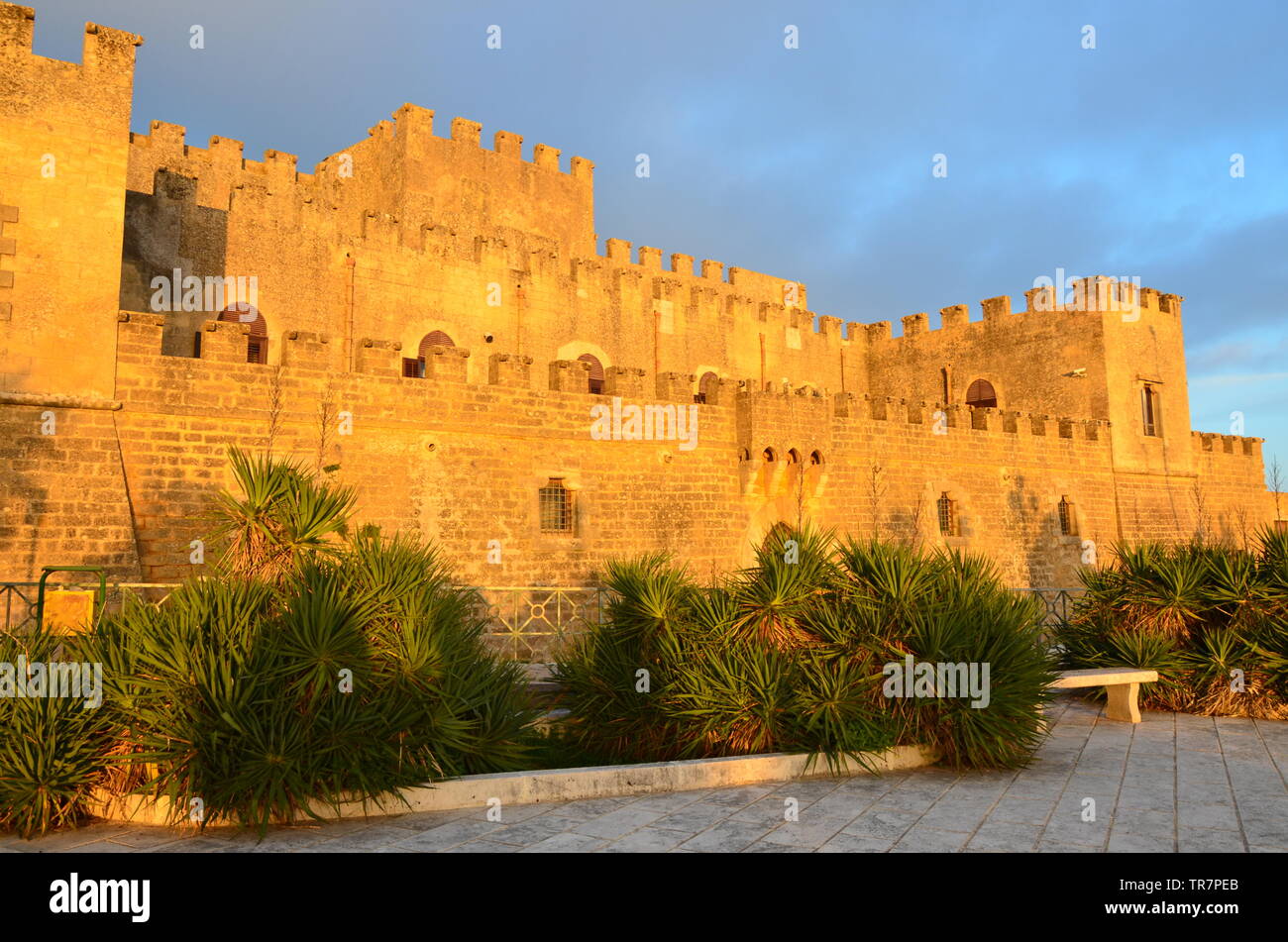 Castle of Partanna, Sicily Stock Photo - Alamy