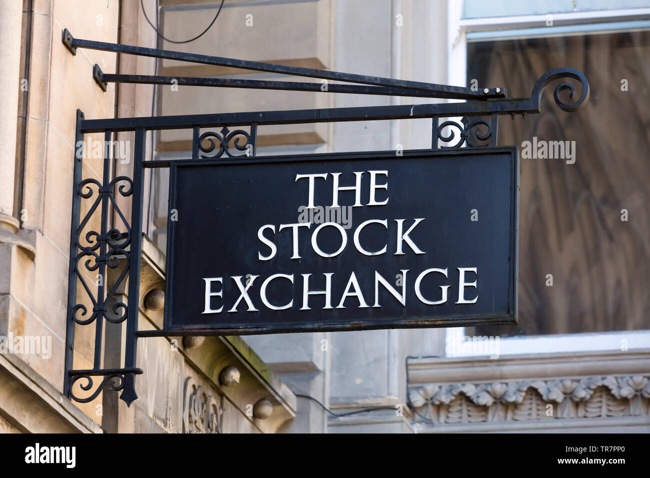Stock Exchange sign, UK Stock Photo - Alamy