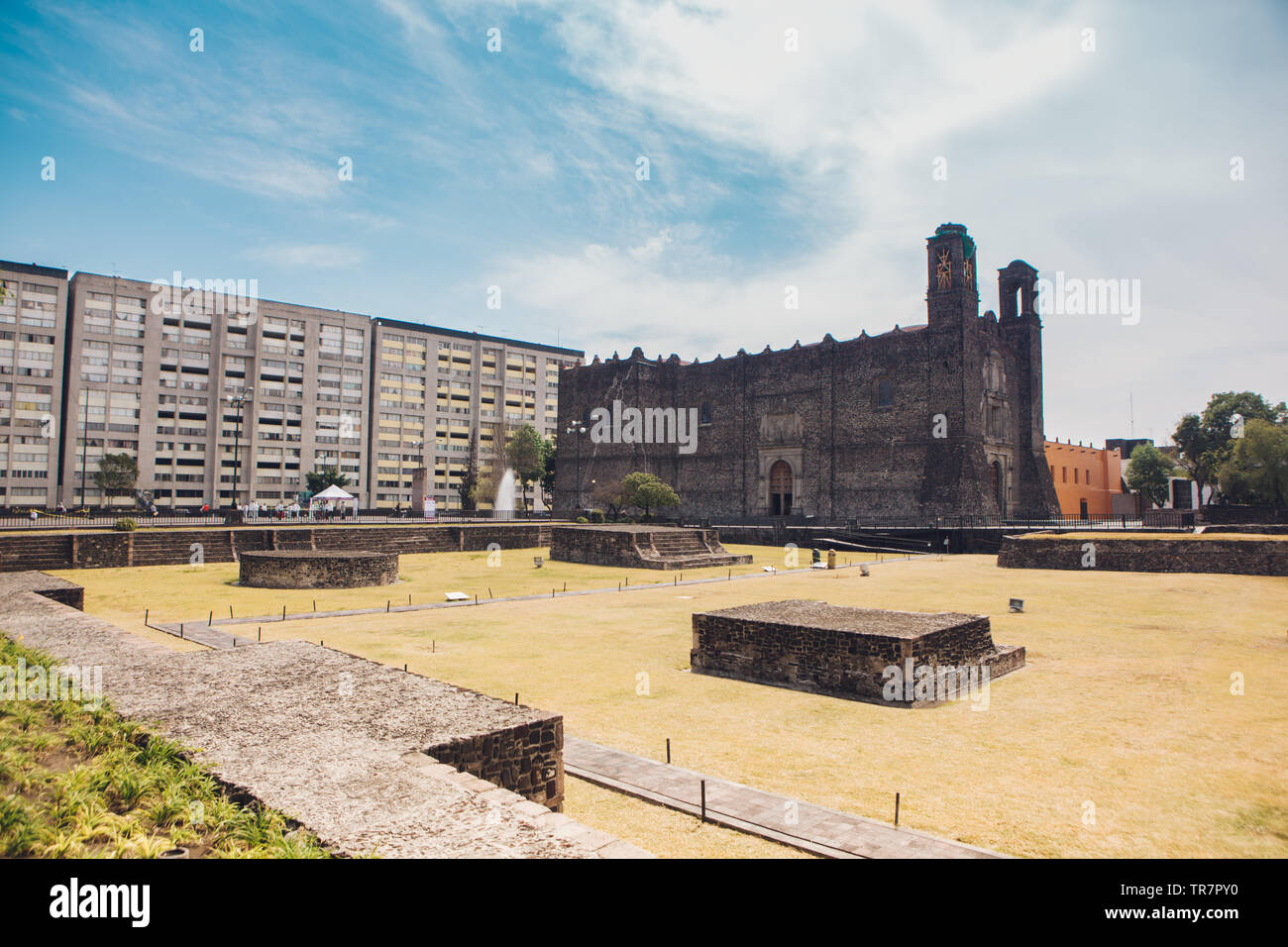 Plaza de las Tres Culturas (Three Culture Square) at Tlatelolco ...