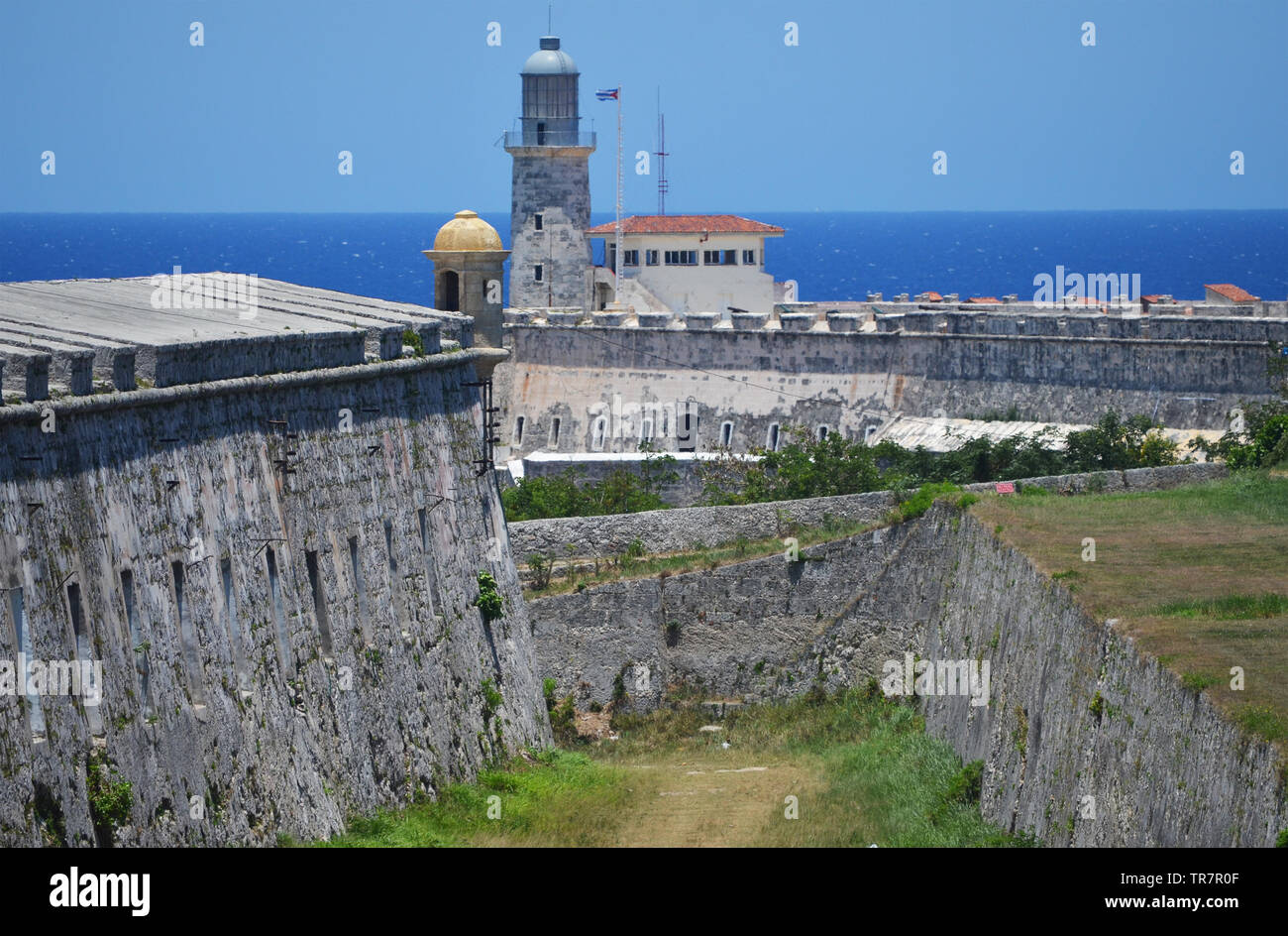 Morro Fortress in Havana Bay, an example of Spanish colonial defensive ...
