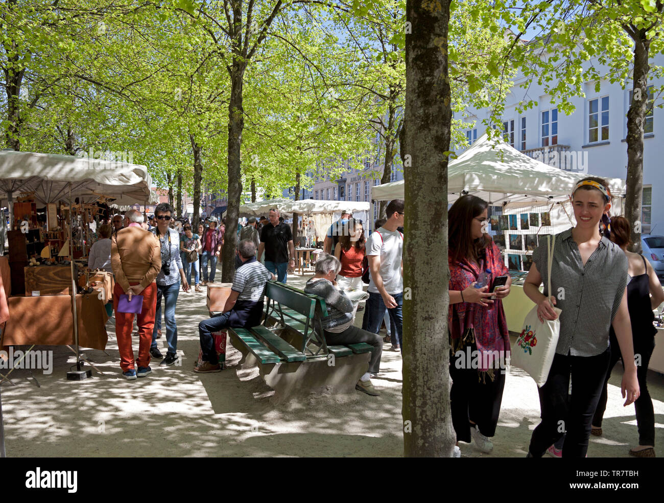 Flea Market, Bruges, Belgium, Europe Stock Photo - Alamy