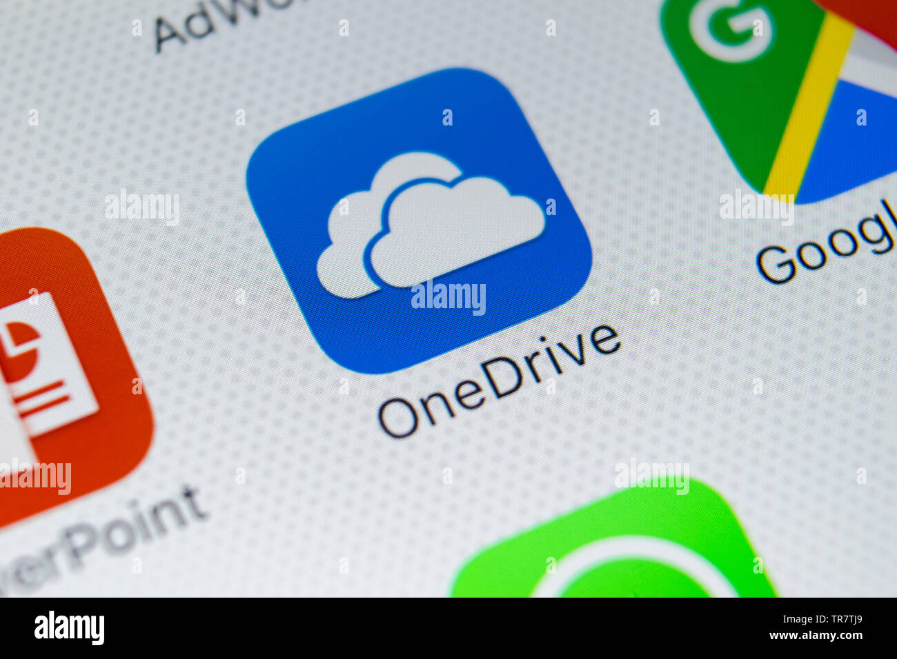 Sankt-Petersburg, Russia, March 1, 2018: Microsoft OneDrive application ...