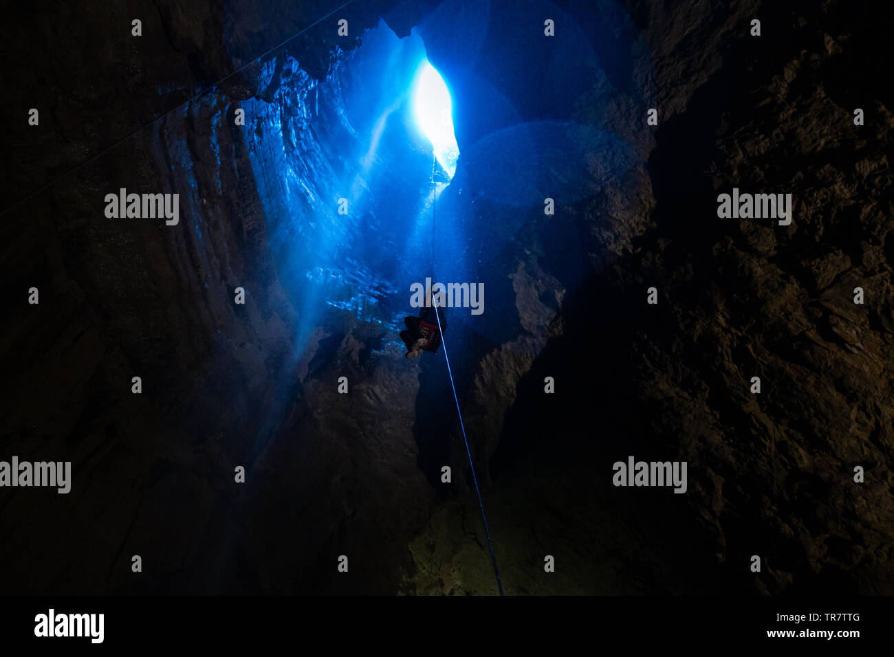 People in gaping gill cave hi-res stock photography and images - Alamy