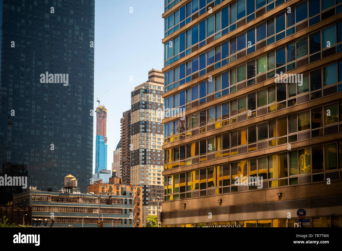 The Extell development, Central Park Tower on West 57th Street peeks ...