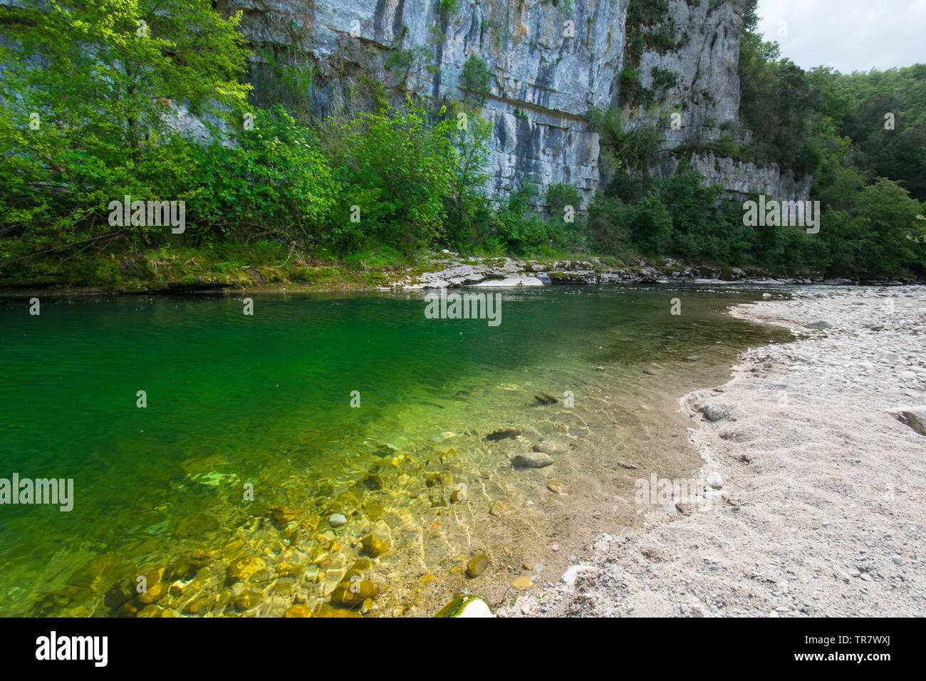 Ardeche river at Labeaume in the Ardeche region in france Stock Photo ...