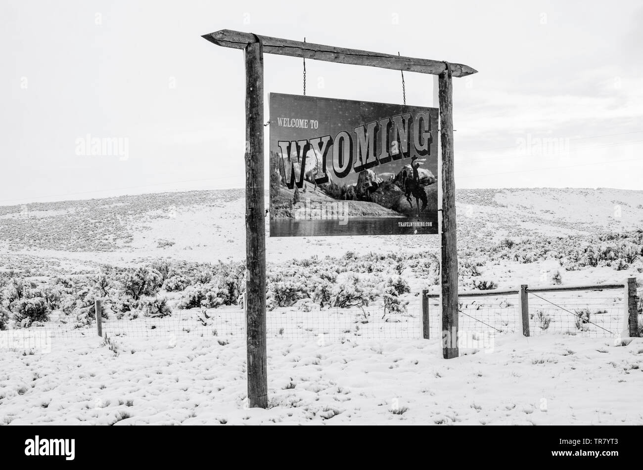 Welcome to wyoming sign hi-res stock photography and images - Alamy