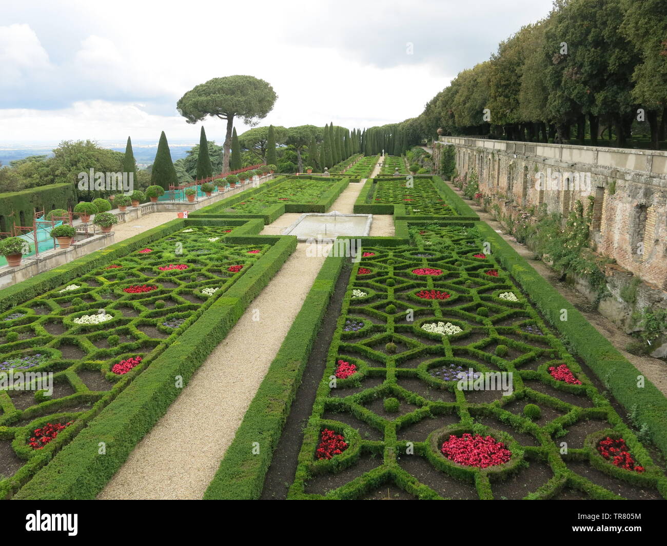 Intricate planting and geometric patterns on this parterre in one of ...