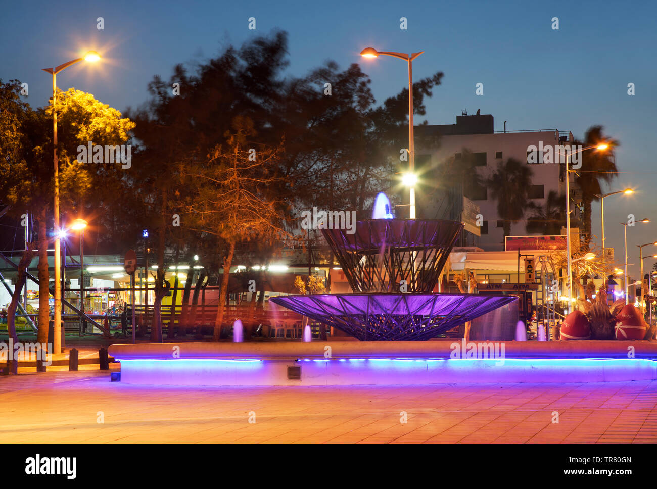 Fountain at Protara street in Paralimni. Cyprus Stock Photo - Alamy