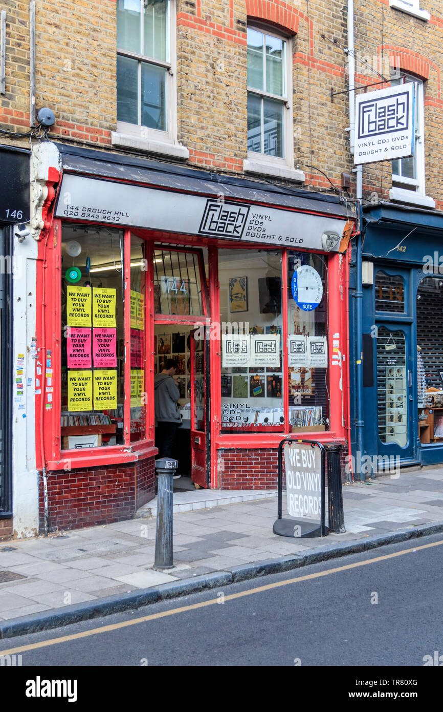 Flashback record shop in Crouch End, London, UK Stock Photo - Alamy