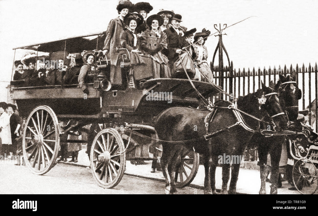 A horse-brake. From The Pageant of the Century, published 1934 Stock ...