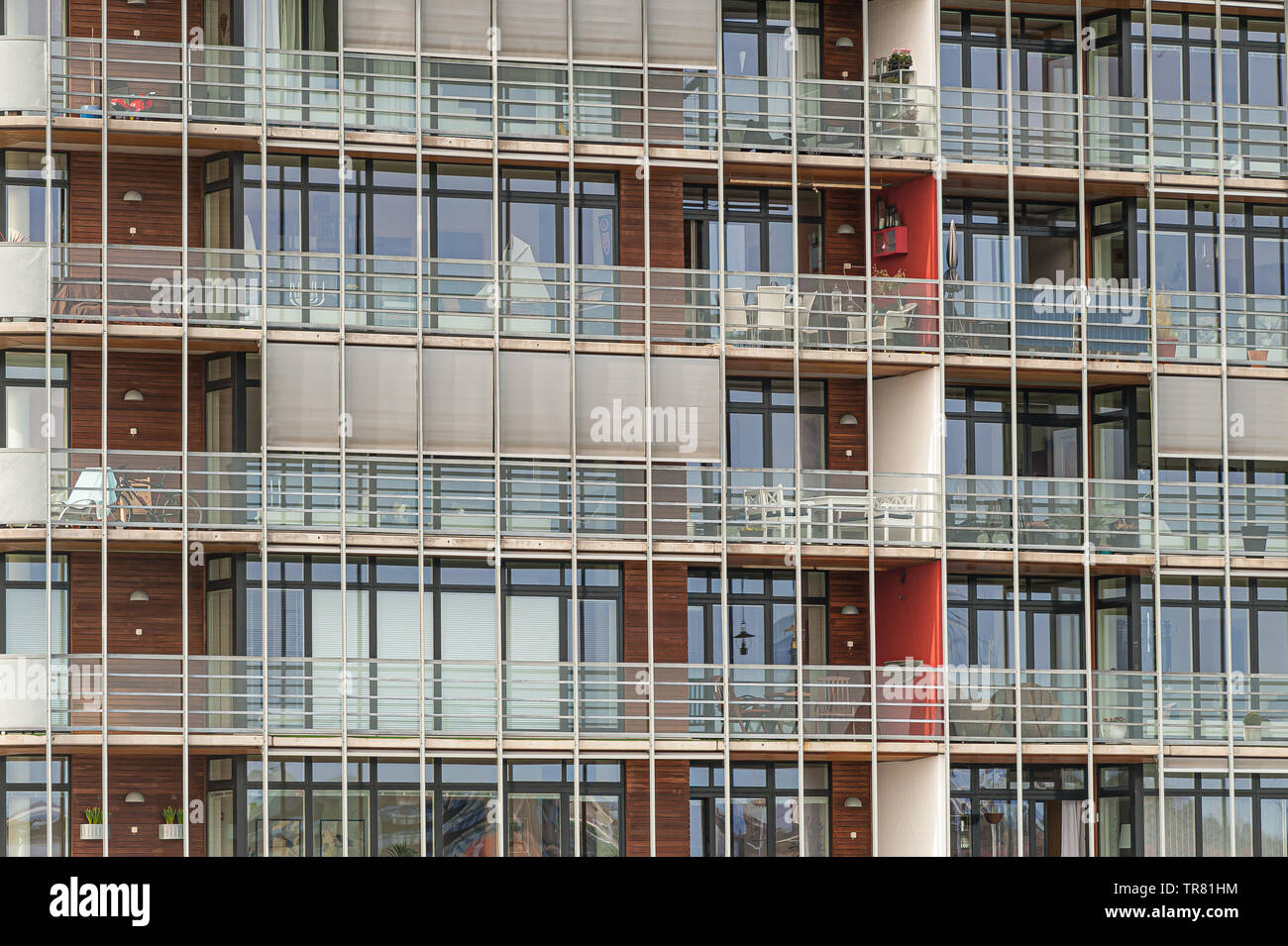 Details of balconies at an apartment complex Stock Photo - Alamy