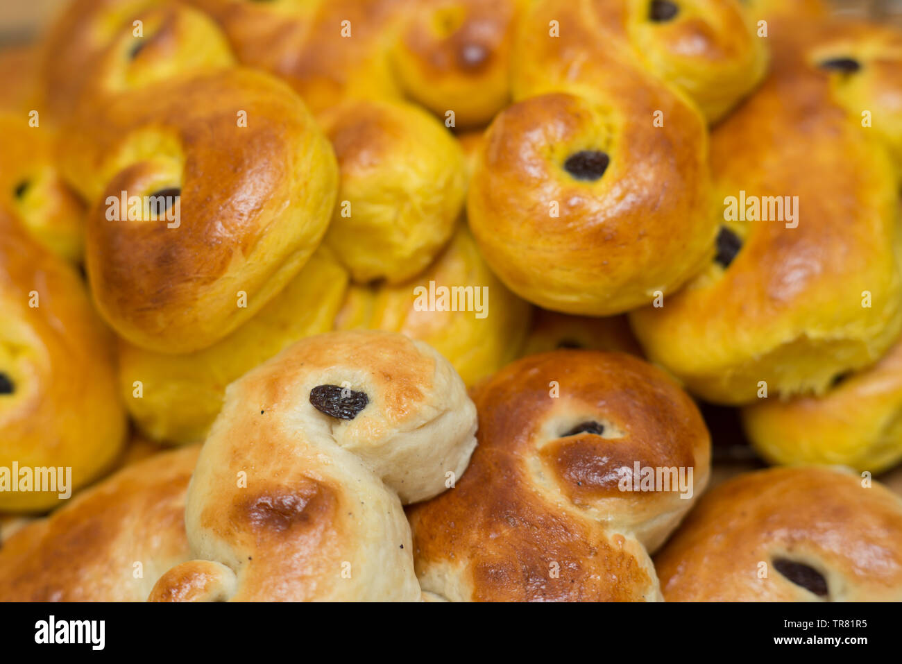 Swedish saffron bun hi-res stock photography and images - Alamy