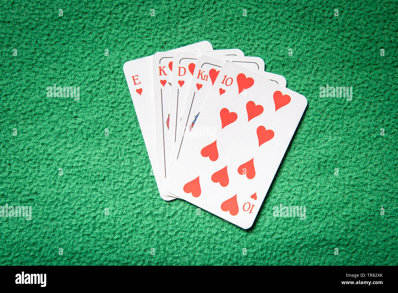 Royal Straight flush Stock Photo - Alamy