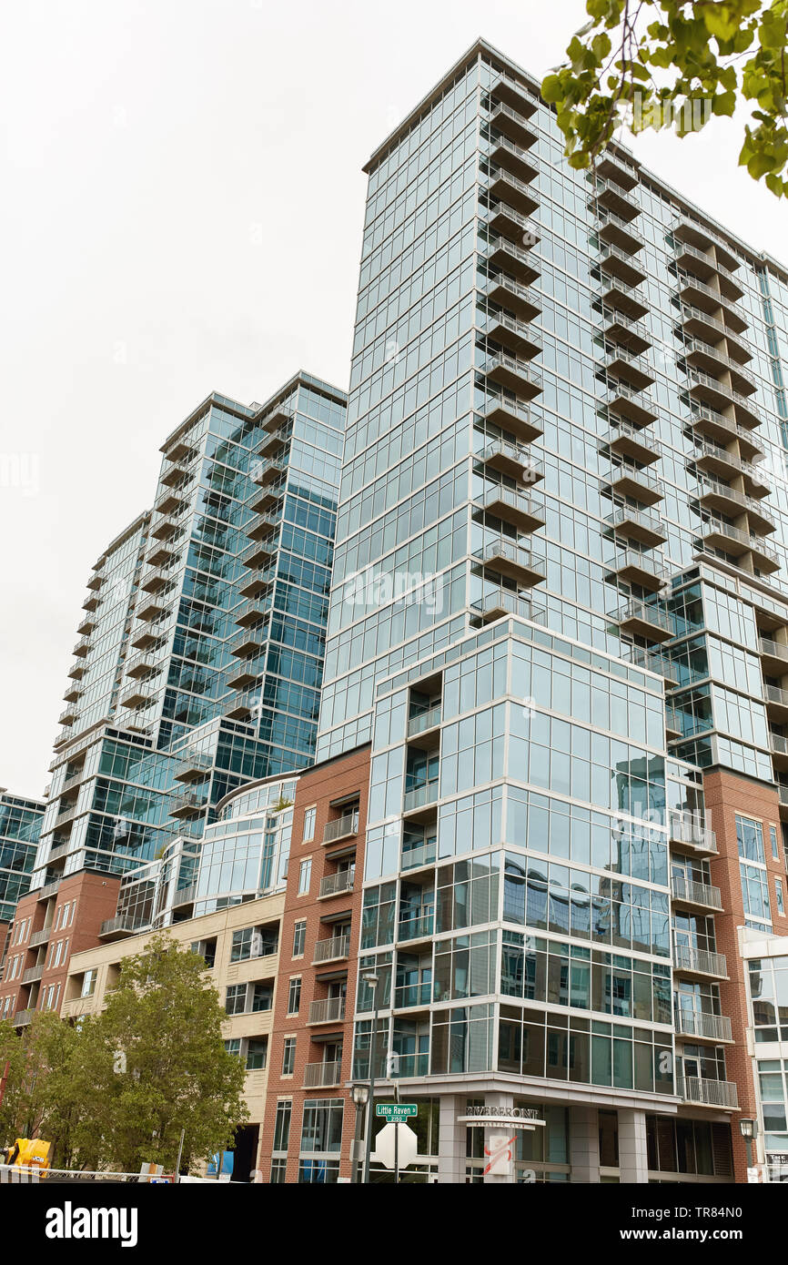 Modern condos and highrise buildings in the Riverfront Park ...