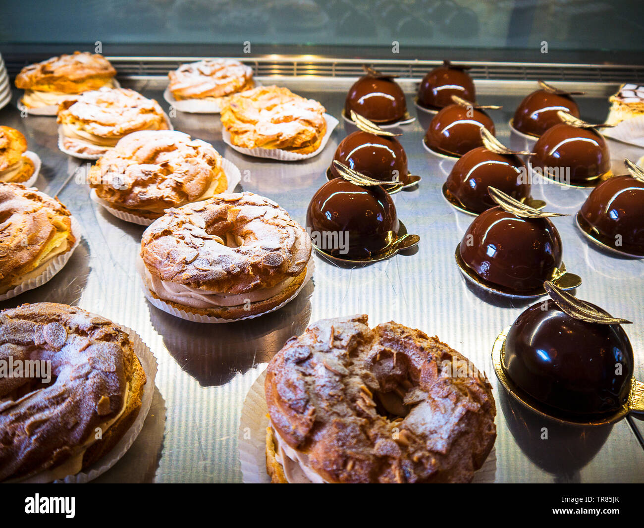 Funnel cakes are typical Street food in Prague in the Czech Republic ...