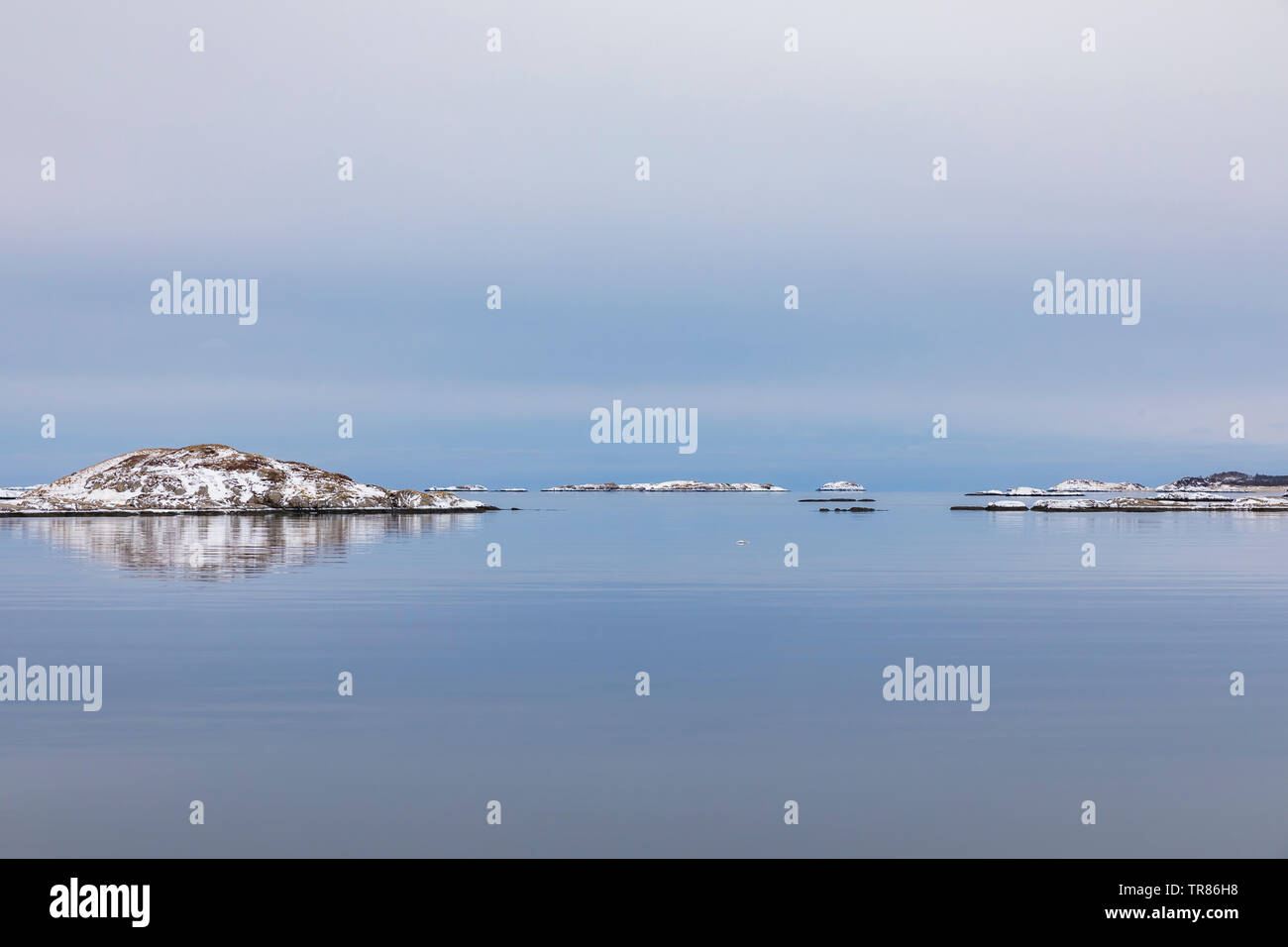 View of rocky bay from Sandbanks Provincial Park in Burgeo ...