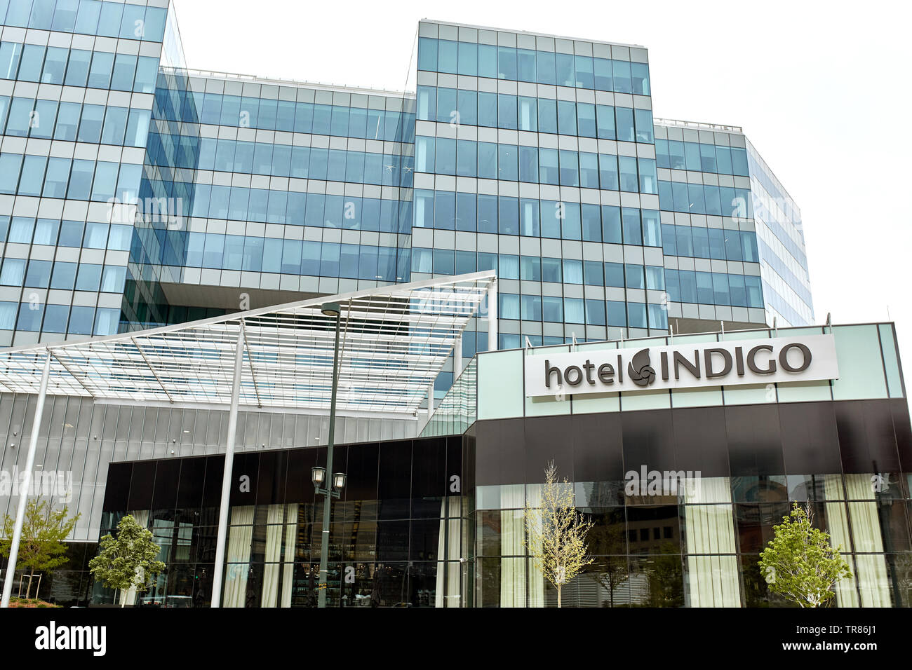 Exterior of Hotel Indigo near Union Station in downtown Denver ...