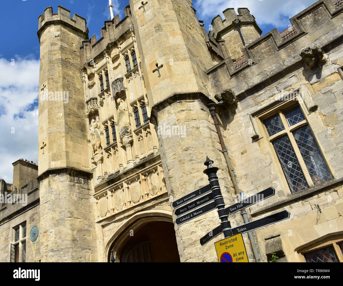 The historic buildings of Wells, Somerset, UK Stock Photo - Alamy