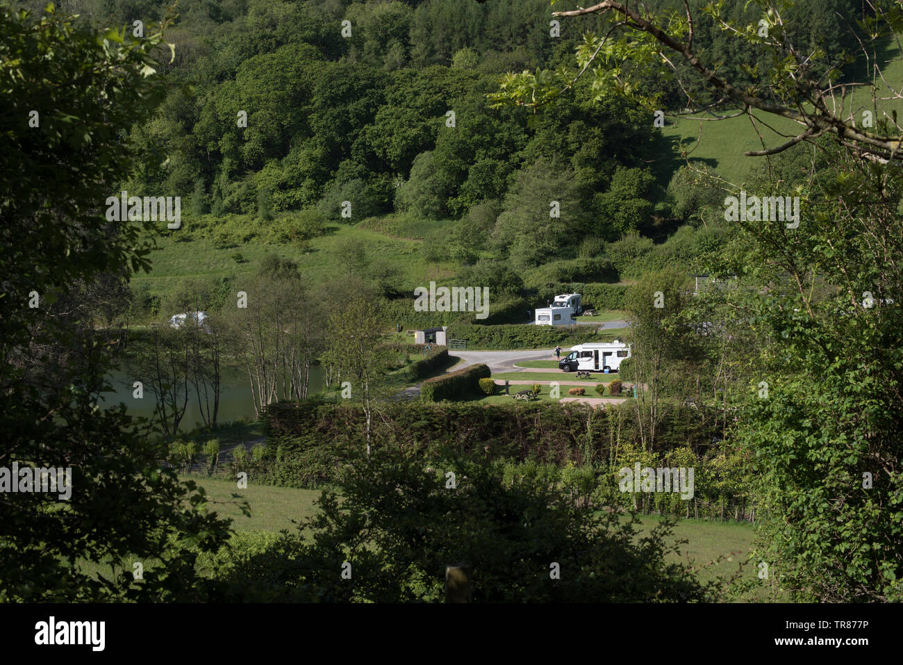 Newberry Valley caravan & camping site, Combe Martin, North Devon Stock ...