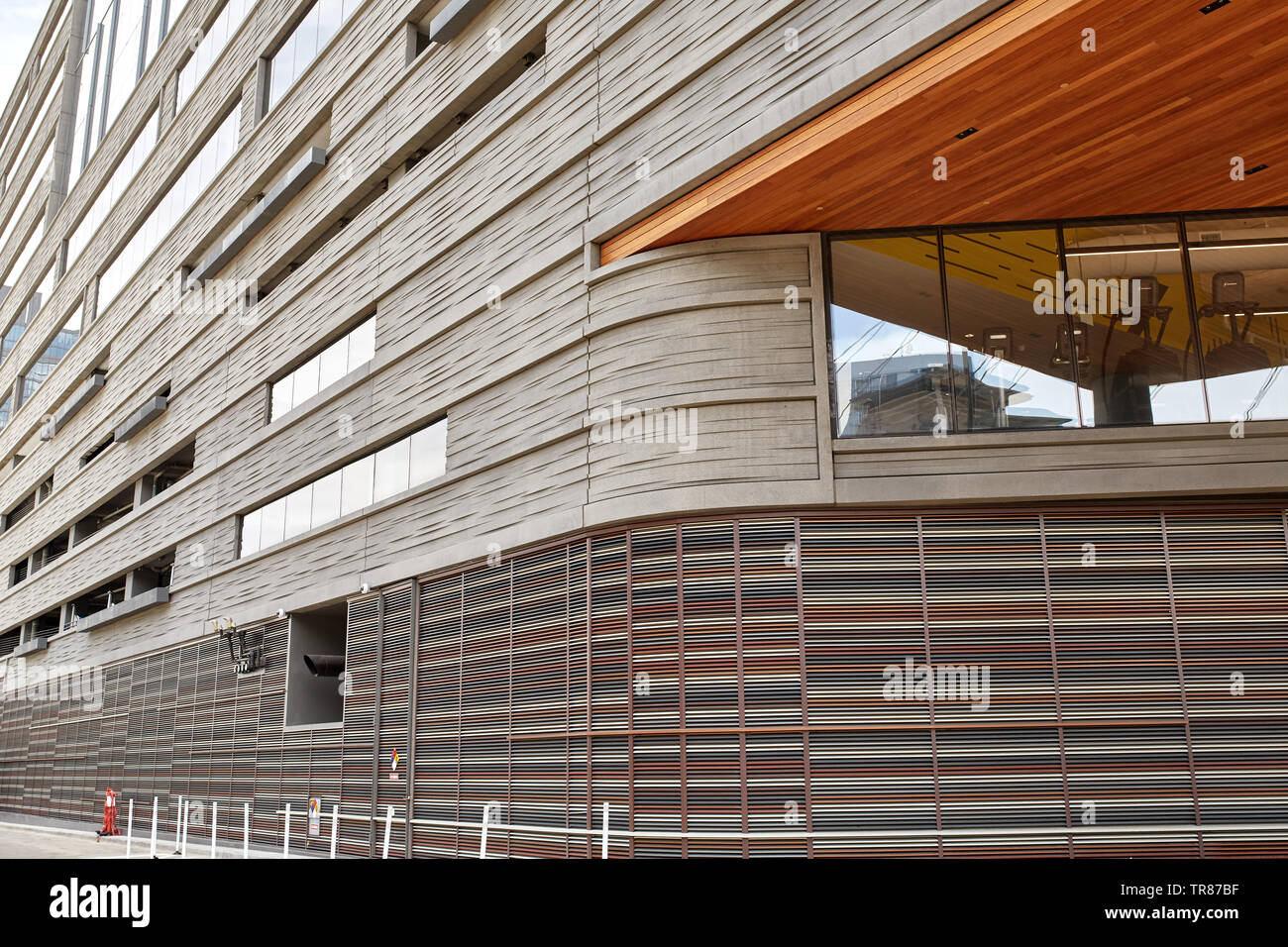 Architectural details of a building near Millennium Bridge in the ...