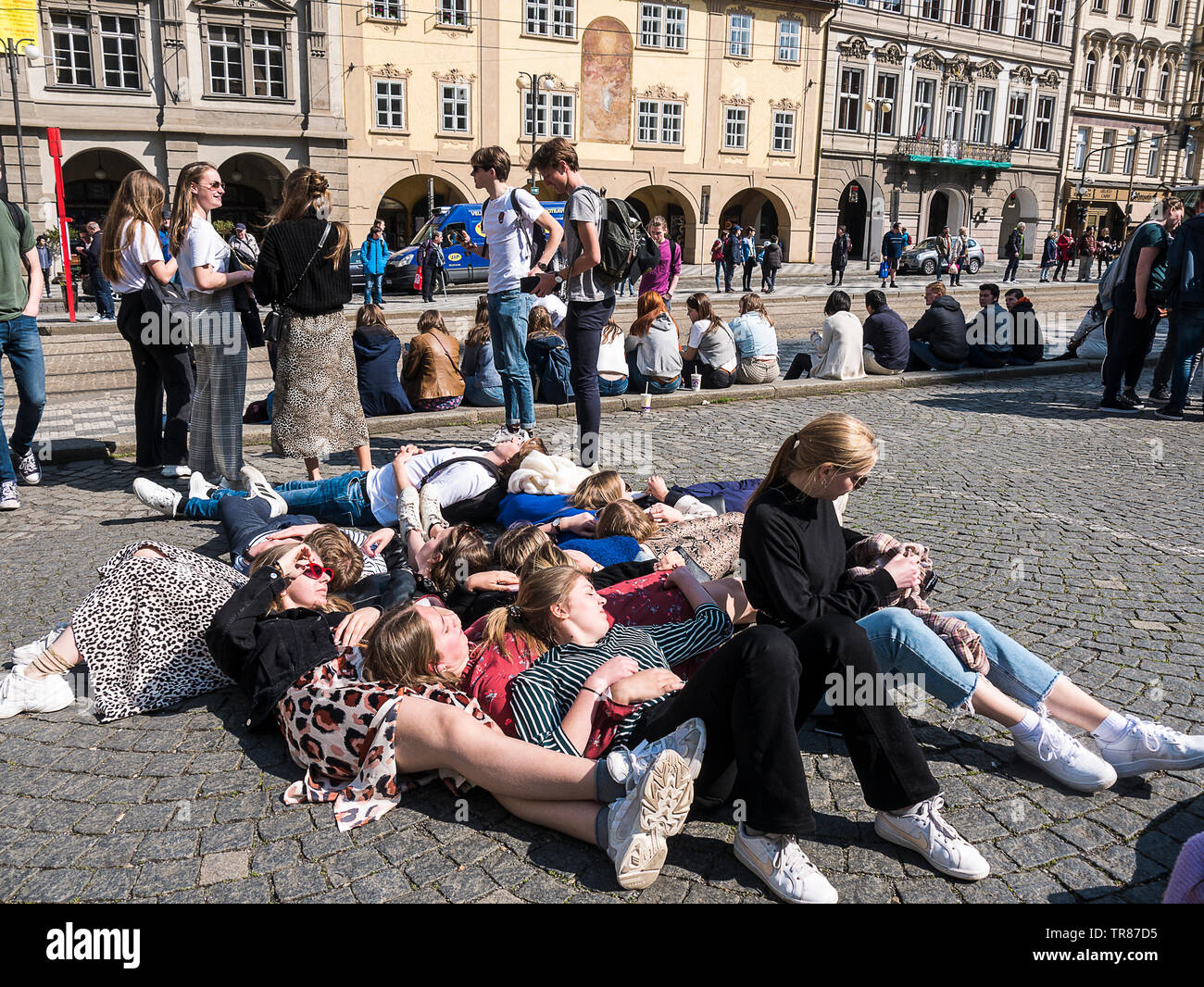 Schools is out in Prague in the Czech Republic as students wait for ...