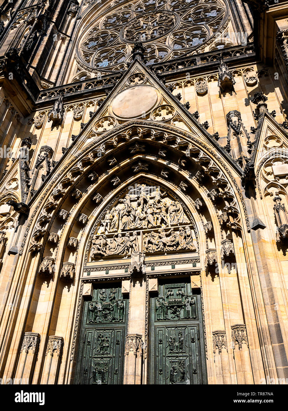 the magnificent exterior of the St Vitus Cathedral in the Castle in ...