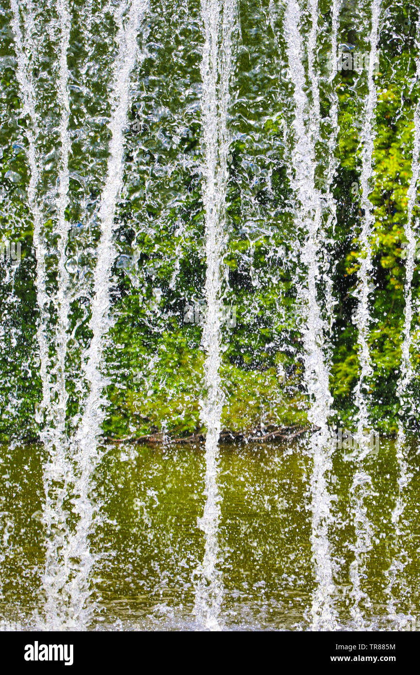 waterfall texture floating water, Munich west park Stock Photo - Alamy