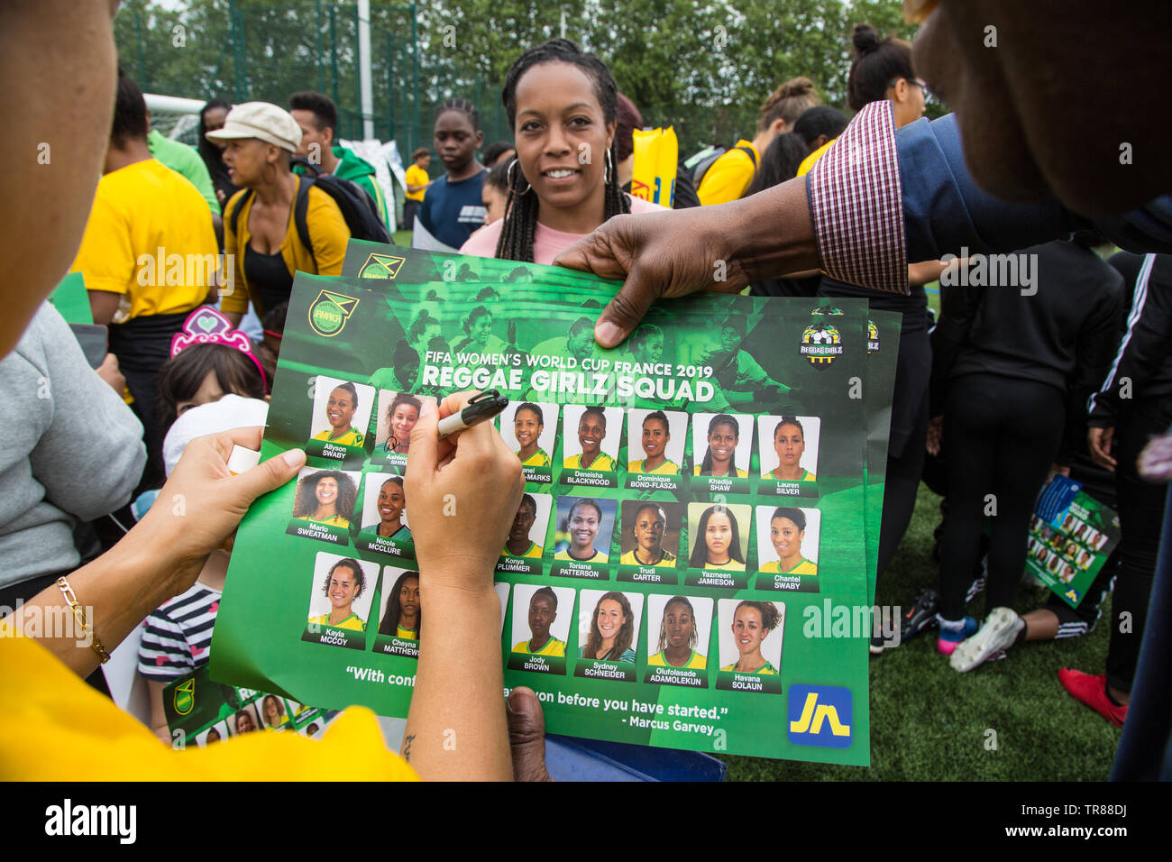 London UK 30th May 2019 Fans meet Jamaica Women,s National football ...