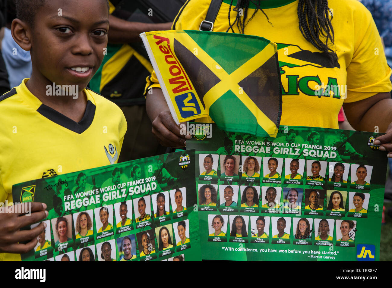 London UK 30th May 2019 Fans meet Jamaica Women,s National football ...